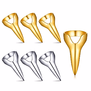 6 Pieces Metal Hair Sectioning Rings - Retro Hair Tools for Women, Halloween Cosplay, Hair Extensions, Salon Use (Silver, Gold)