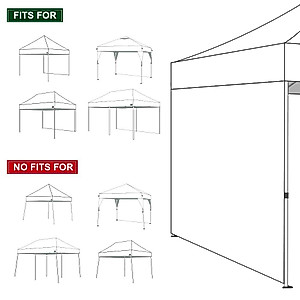 Eurmax USA Instant Canopy SunWall 10x10 Canopy Wall Sidewall for Pop Up Canopy Tent,1 Pack Sidewall Only (White)