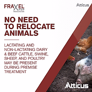 Fraxel PSP Insecticide (8 FL OZ) by Atticus (Compare to Elector PSP) Control Mites, Lice, Flies, Beetles in and Around Livestock Premises - Chicken, Horse, Sheep, Dairy Cow, Beef Cattle, Pig