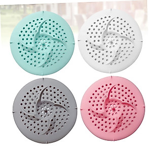 Veemoon 4pcs Floor Drain Cover Bathtub Strainer Bathtub Drain Cover Silicone Drain Cover Kitchen Sink Plug Sink Drain Filter Home Sink Filter Bath Sink Bath Filter Simple Kitchen Supplies