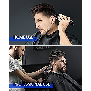 GLAKER Professional Hair Clippers for Men - Cordless Barber Clipper Hair Cutting Kit with 15 Guide Combs for Haircut, Trimming & Grooming
