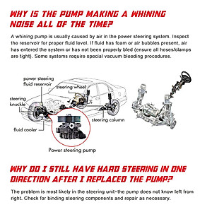 Power Steering Pump Replacement for 2008 2009 2010 2011 2012 Honda Accord with 2.4L Engine OE Replace # 21-5495 Power Steering Pump
