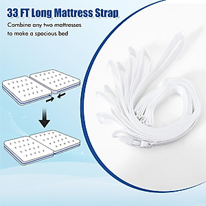 GOFLAME 9” Wide Bed Bridge Twin to King Converter Kit, Mattress Connector Kit with Adjustable Strap, Split King Gap Filler, Non-Slip Twin Beds Connector for Guests Stayovers, Easy Combine