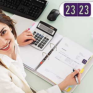 500 Pieces 2023 Year Stickers File Folder Year Labels Rectangle Coded Colored Year Stickers Self Adhesive Year Labels End Tab File Folders Office Supplies, 1 Roll (Purple, 1'' x 1/2")