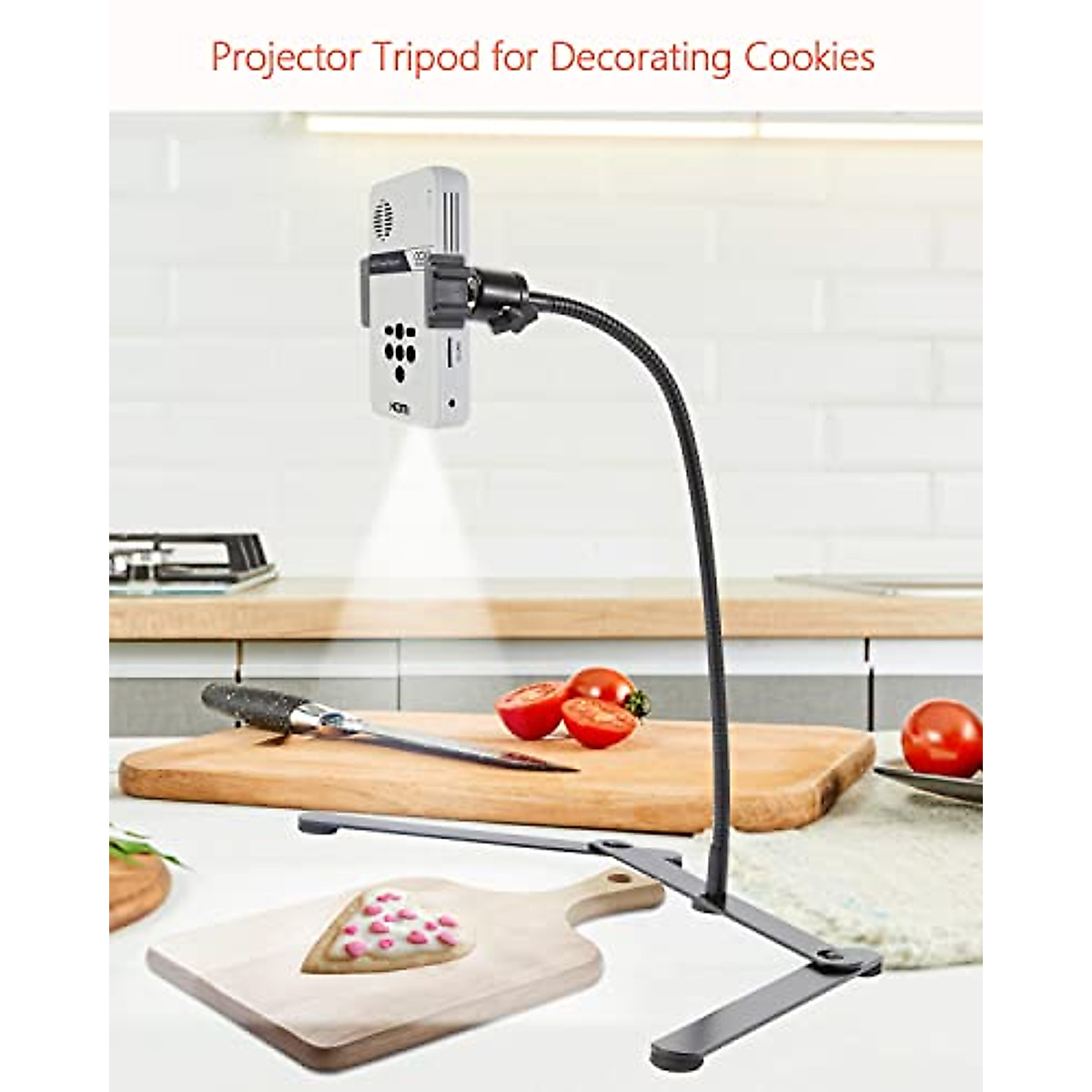 Adjustable Phone Tripod, Phone Stand for Recording, Overhead Phone Mount, Tabletop Tripod for Cookie Decorating and Teaching Online Live Streaming and Showing Drawing Sketching Cooking Recording