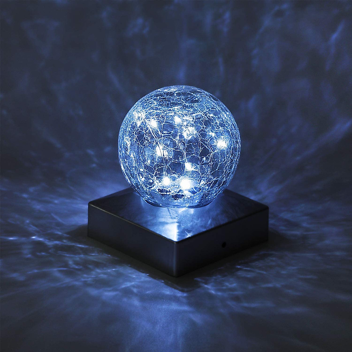 SUNNYPARK Solar Post Cap Lights Deck Fence 4x4 Outdoor Lighting for Garden, Patio (Cool White, 2 Pack)