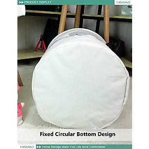 FANKANG Storage Basket, Nursery Hamper Canvas Laundry Basket Foldable with Waterproof PE Coating Large Storage Baskets for Kids Boys and Girls, Office, Bedroom, Clothes,Toys（Love Elephant）