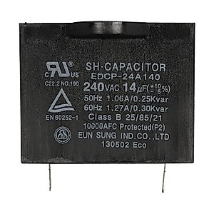 MaksPRO 0CZZJB2014S Capacitor Electric Appliance Film Box fits Refrigerator 0CZZJB2014K 0CZZJB2014P