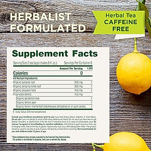 Traditional Medicinals Tea, Organic EveryDay Detox Lemon, Supports Healthy Skin & Liver Function, Detox, 96 Tea Bags (6 Pack)