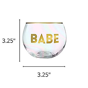 Santa Barbara Design Studio Sippin' Pretty Roly Poly Cocktail Glass, 13-Ounce, Babe