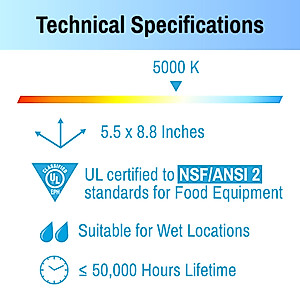 CLEANLIFE LED Vapor Tight Light Cage Jelly Jar, Transparent Lens – Integrated LED Industrial Light Fixture for Indoor and Outdoor Ceiling Light Fixture, Vapor Proof Security Cage Light, NSF Certified