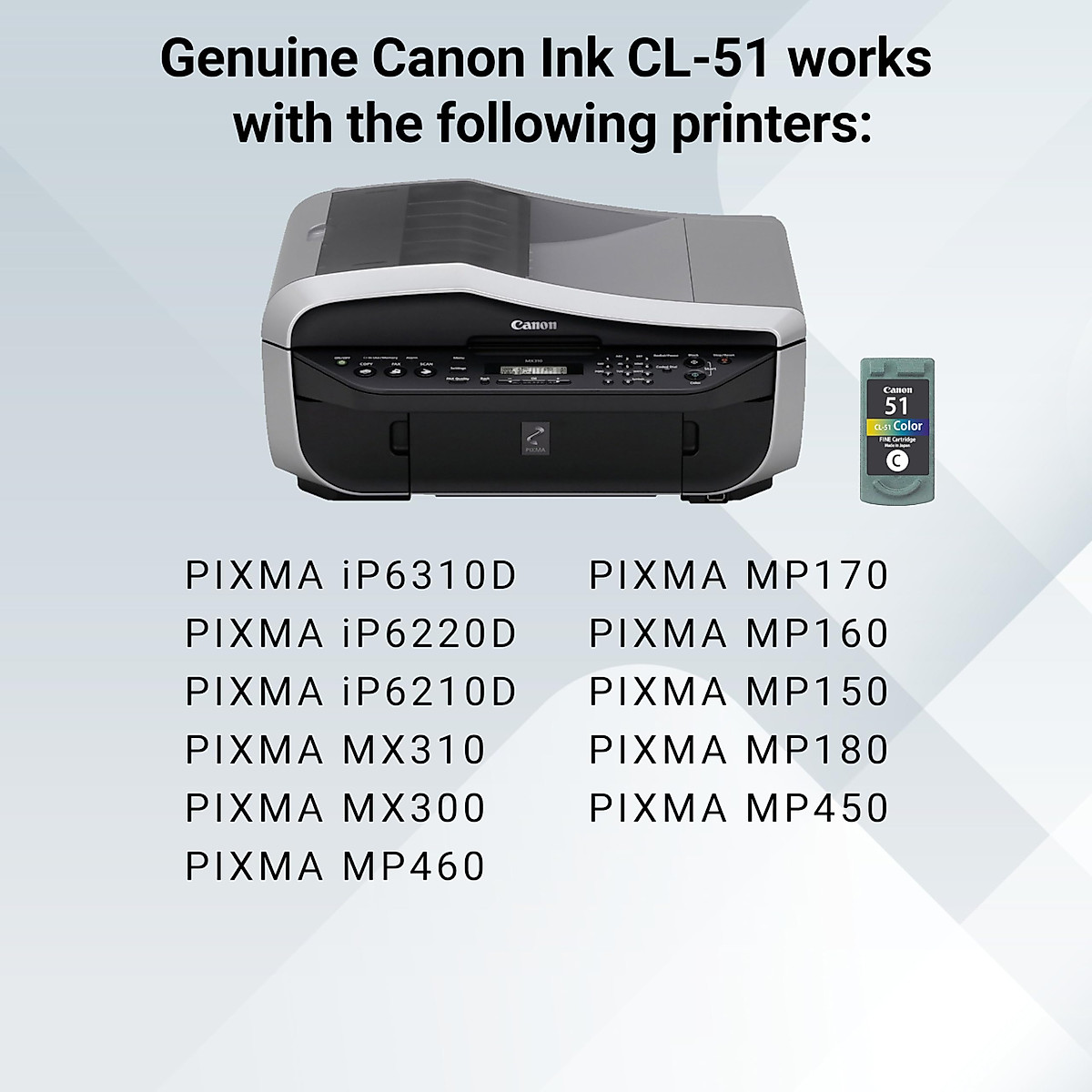 Canon CNMCL51 Ink Cartridge, Color, Inkjet, 1 Each