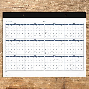 2022 Desk Calendar by AT-A-GLANCE, Monthly Desk Pad, 21-3/4" x 17", Standard, Easy to Read (SKLP2432)