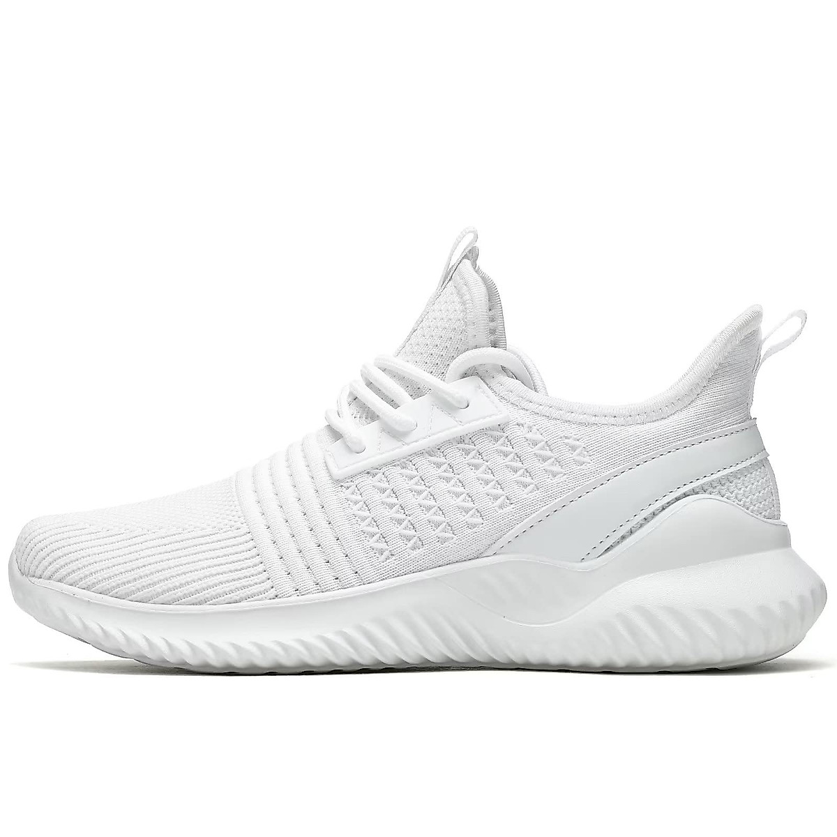 Chopben Women's Walking Shoes Lightweight Breathable Running Shoes Non Slip Athletic Fashion Sneakers Mesh Workout Casual Sports White