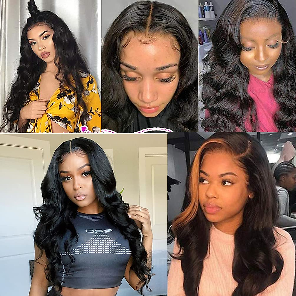 13x4 Lace Front Wigs 26Inch Body Wave 180 Density Ceramic 10A Glueless Human Hair Wigs for Black Women Brazilian Virgin Hair Pre Plucked Bleached Knots Natural Color