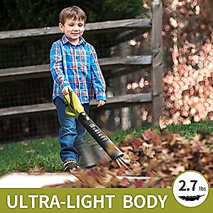 SEYVUM Leaf Blower - 320CFM 150MPH 20V Leaf Blower Cordless with 2 X 2.0 Battery & Charger, Electric Leaf Blower for Lawn Care, Battery Powered Leaf Blower Lightweight for Snow Blowing & Yard Cleaning