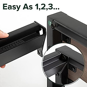 ZINUS Suzanne 37 Inch Bamboo and Metal Platform Bed Frame / Solid Steel Construction / No Box Spring Needed / Wood Slat Support / Easy Assembly, Grey Wash, Full