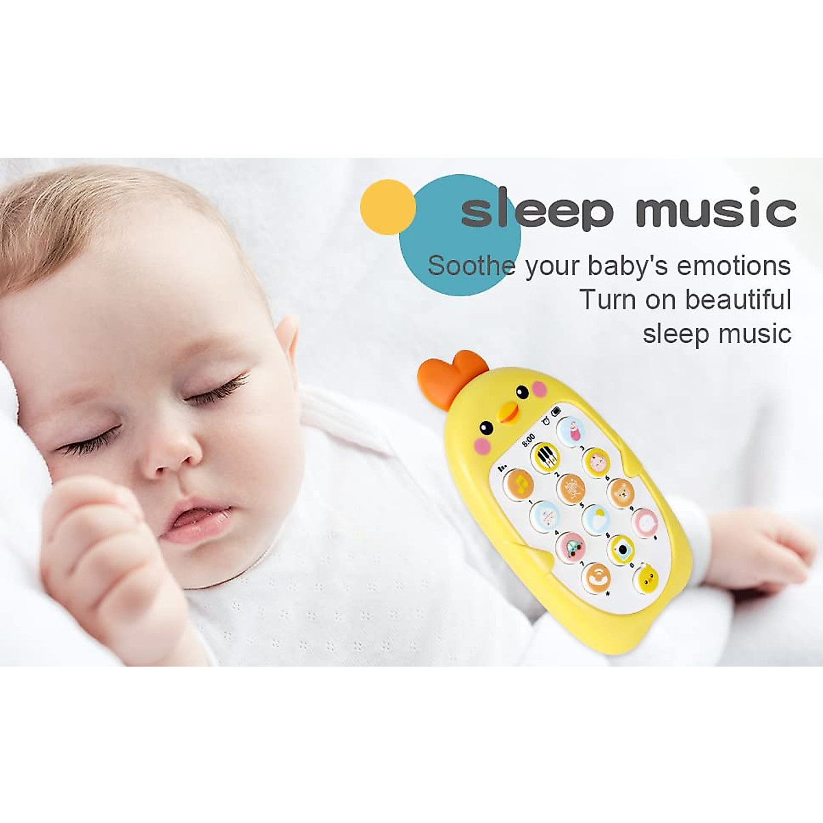 Kids Mobile Phone Toy, Electronic Learning Smartphone Toy, Interactive Educational Cell Phone Toys, with Music Lights Laugh Songs Dialogue, Gift for Baby Toddler Boys and Girls Aged 18months+