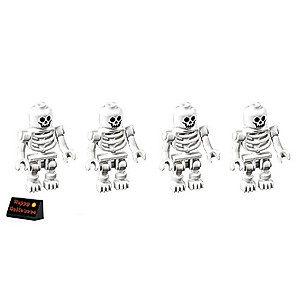 LEGO Pirates of The Caribbean Minifigure - Skeletons (4 Pack) with Halloween Stand