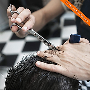 COOLALA Stainless Steel Hair Cutting Scissors Thinning Shears 6.5 Inch Professional Salon Barber Haircut Scissors Family Use for Man Woman Adults Kids