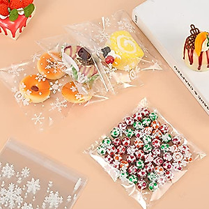 Artby7 Halloween Candy Snack Treat Bags, 100 Pack 3.9x3.9 Self Sealing Cellophane Bags for Small or Mini Pastry Cookie Treat on Wedding Birthday Graduation Party Gift Giving