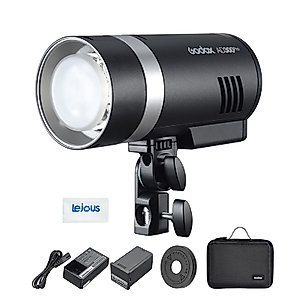 Godox AD300 Pro Outdoor Flash Strobe, 300Ws 2.4G TTL Flash Monolight, 1/8000 HSS, 2600mAh Lithium Battery, 12W Bi-Color LED Modeling Light for Wedding Portrait Studio Photography