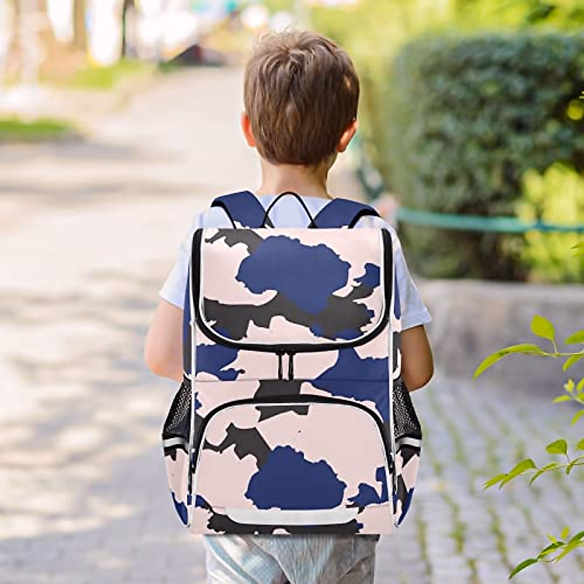 JULYTO Camouflage School Backpack for Teens Student,Reflective Stripes Laptop Backpacks 16 Inch, Lightweight Bookbag Casual Daypack Travel Bag
