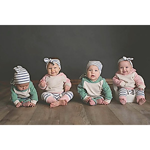 Ritatte Baby Girl Clothes Long Sleeve Hoodie Tops Striped Pants Sweatsuit Set Infant Girl Jogging Suits Fall Winter Outfit (Pink,Size 3-6 Months(70))