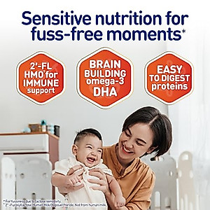 Enfamil NeuroPro Sensitive Baby Formula, Brain and Immune Support with DHA, Iron & Prebiotics, Lactose Sensitivity Infant Formula Inspired by Breast Milk, Non-GMO, Powder Tub, 19.5 Oz, Pack of 4