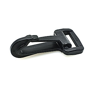 5pcs Plastic Snap Hooks Rocker Style Black (3/4"(20mm))