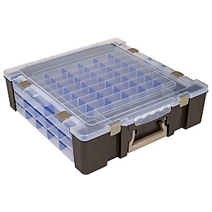 Flambeau Outdoors 9030 Super Max Satchel, Portable Fishing & Tackle Storage with Zerust Anti-Corrosion Technology, Black/Clear 17.25x16.75x5-Inch