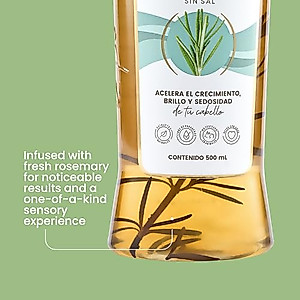 Anyeluz - Rosemary Shampoo | Promotes Hair Growth | Cleanses and Reduces Oiliness | For all Hair Types | Natural Extracts | Salt and Paraben Free