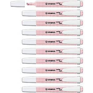 Highlighter - STABILO Swing Cool Pastel Box of 10 Pink Blush