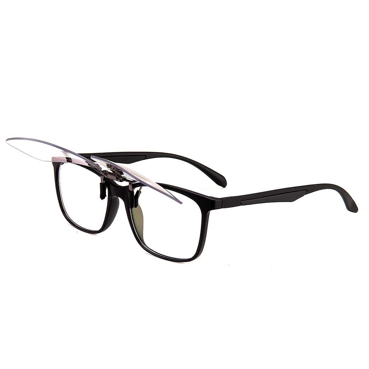 FONHCOO Blue Light Blocking Glasses 2 Pack Clip on for Women & Men - Clips On Your Prescription or Reading Glasses Lightweight Rimless Frameless Anti-Glare, Anti-Fatigue