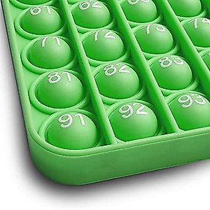 Pop it Numbers 100 Sensory Math Manipulative (Green) Large Educational Consecutive Number pop it. Autism/ADHD Friendly Classroom Supply is Perfect for Home or Any Elementary Classroom
