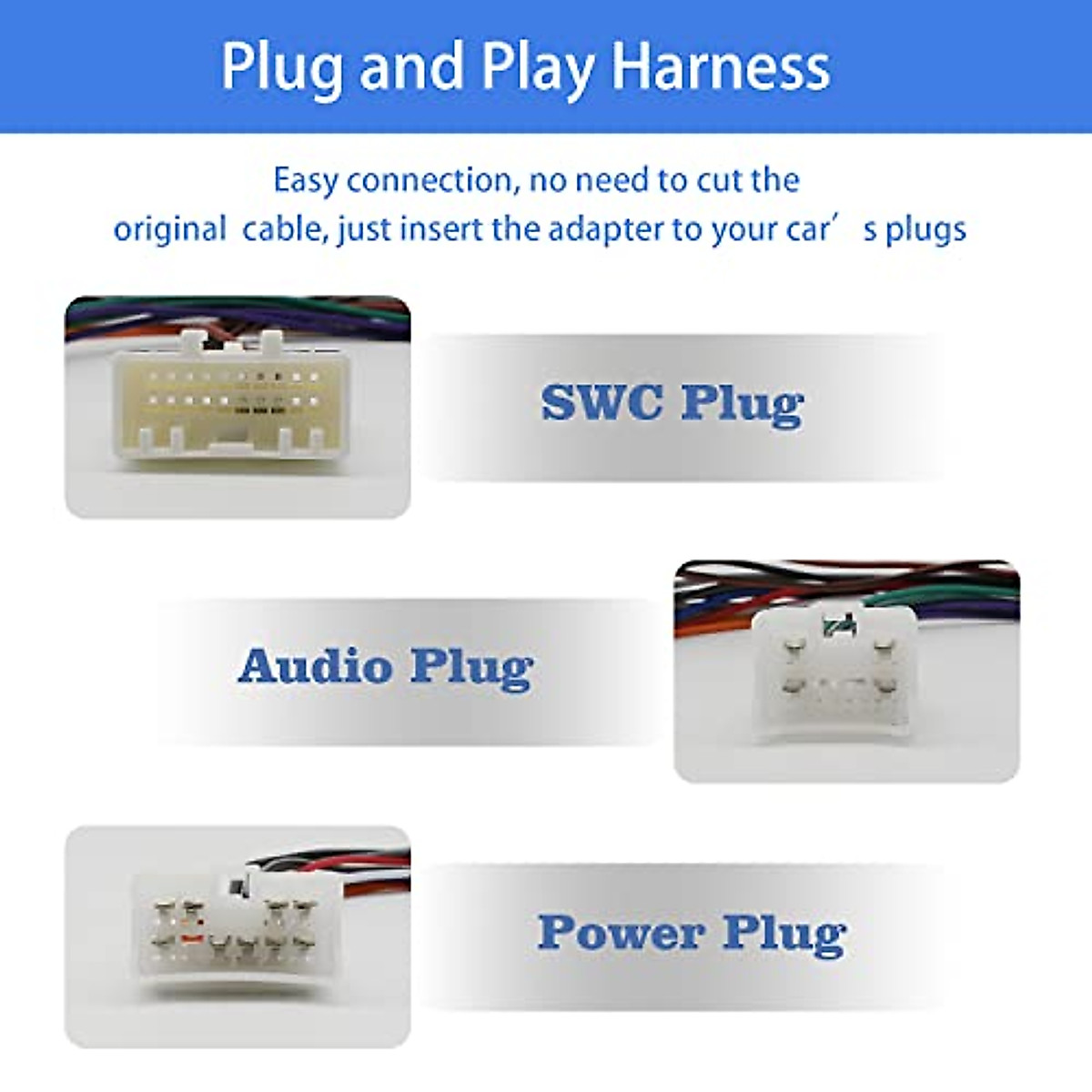 Car Stereo Harness Adapter for Toyota Highlander RAV4 Camry Corolla Land FJ Cruiser Vios Yaris Radio Wiring Harness Cable