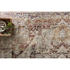 Loloi Anastasia Rug Slate & Multi 5'-3" x 7'-8" Area Rug– Ornate & Traditional Designed Area Rugs for Living Room, Bedroom, Entryway & Hallway, No Shed High Traffic Area Home Decor Rug