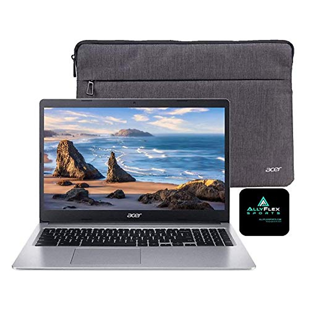 Acer Chromebook 15.6" HD Laptop for Business and Student, Intel Celeron N4000, 4GB Memory, 32GB eMMC, Webcam, USB-C, WiFi , Bluetooth, Chrome OS+AllyFlex MOUSPAD