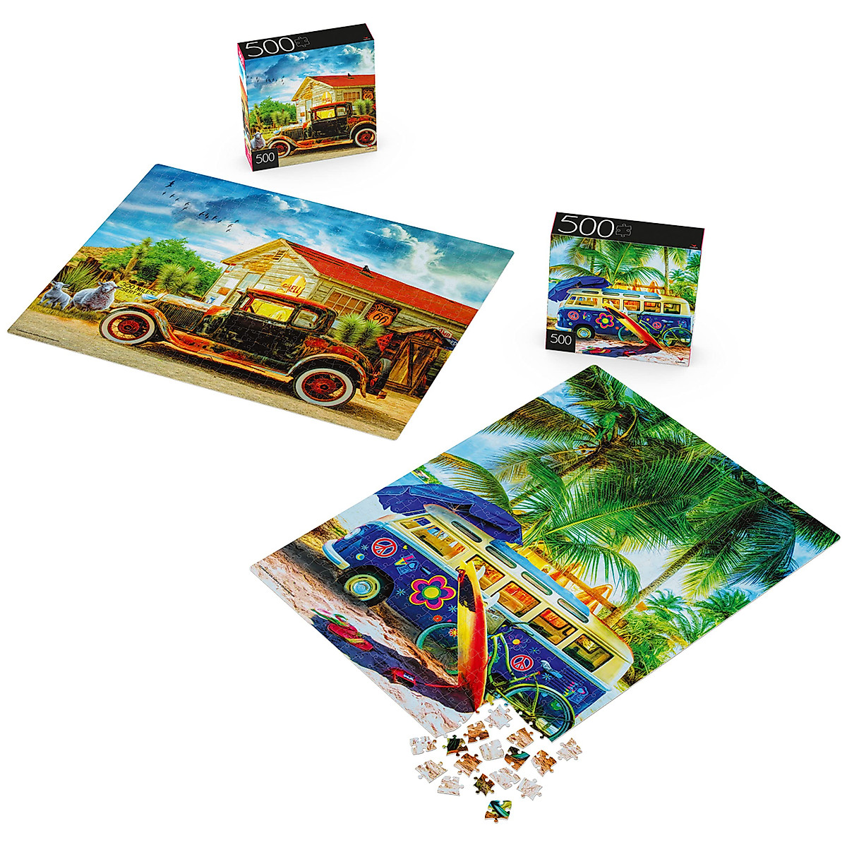 Spin Master Games 2-Pack of 500-Piece Jigsaw Puzzles, Bibliodame 1 and 2 | Puzzles for Adults and Kids Ages 8+