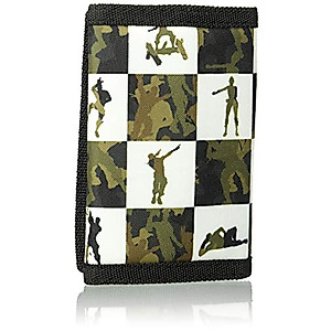 FORTNITE unisex adult Multiplier Tri-fold Wallet, Black/Green, One Size US