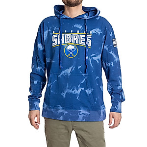 Calhoun NHL Surf & Skate Unisex Crystal Tie Dye Ultra-Soft Pullover Hoodie – The Sunset Collection (Buffalo Sabres, Large)