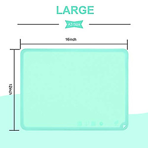 Silicone Non-Slip Baby Placemat, Children Place mat for Kids Baby Toddlers, BPA Free Children’s Dining Food Mat - Baby Green