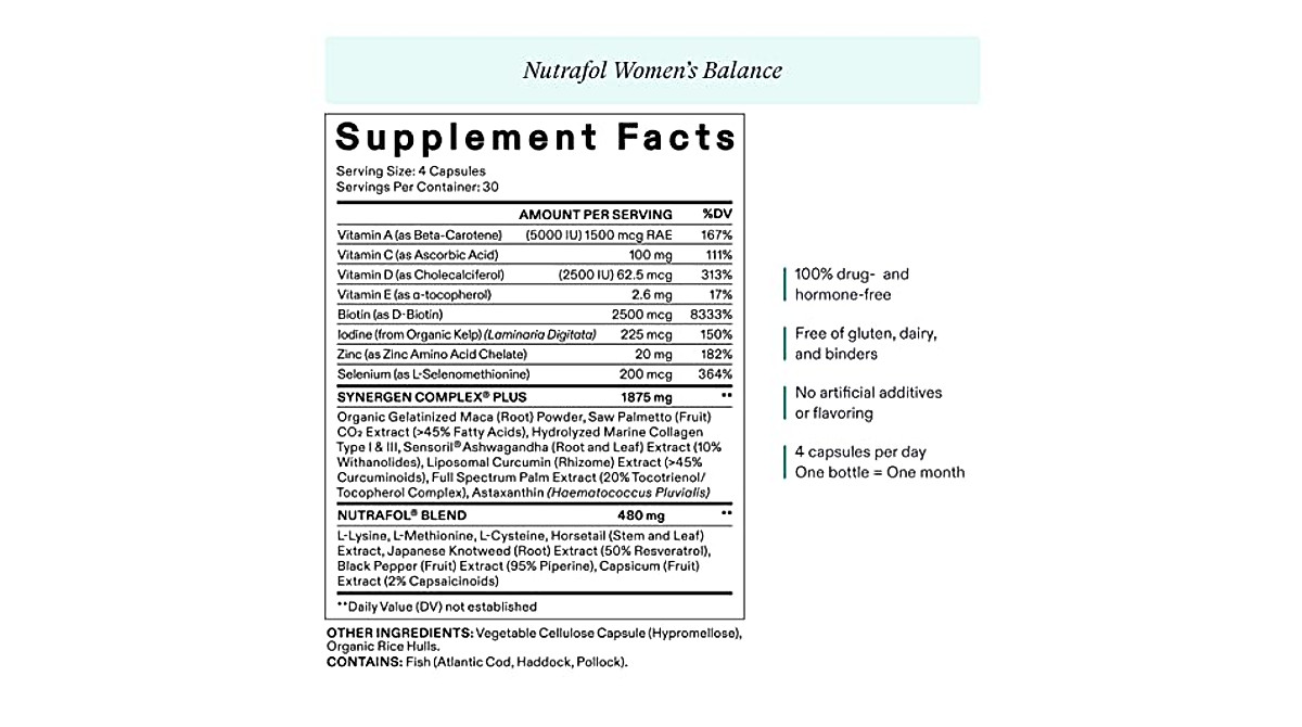 Nutrafol Women’s Balance Hair Growth Duo | Stronger Thicker Hair in 3 ...