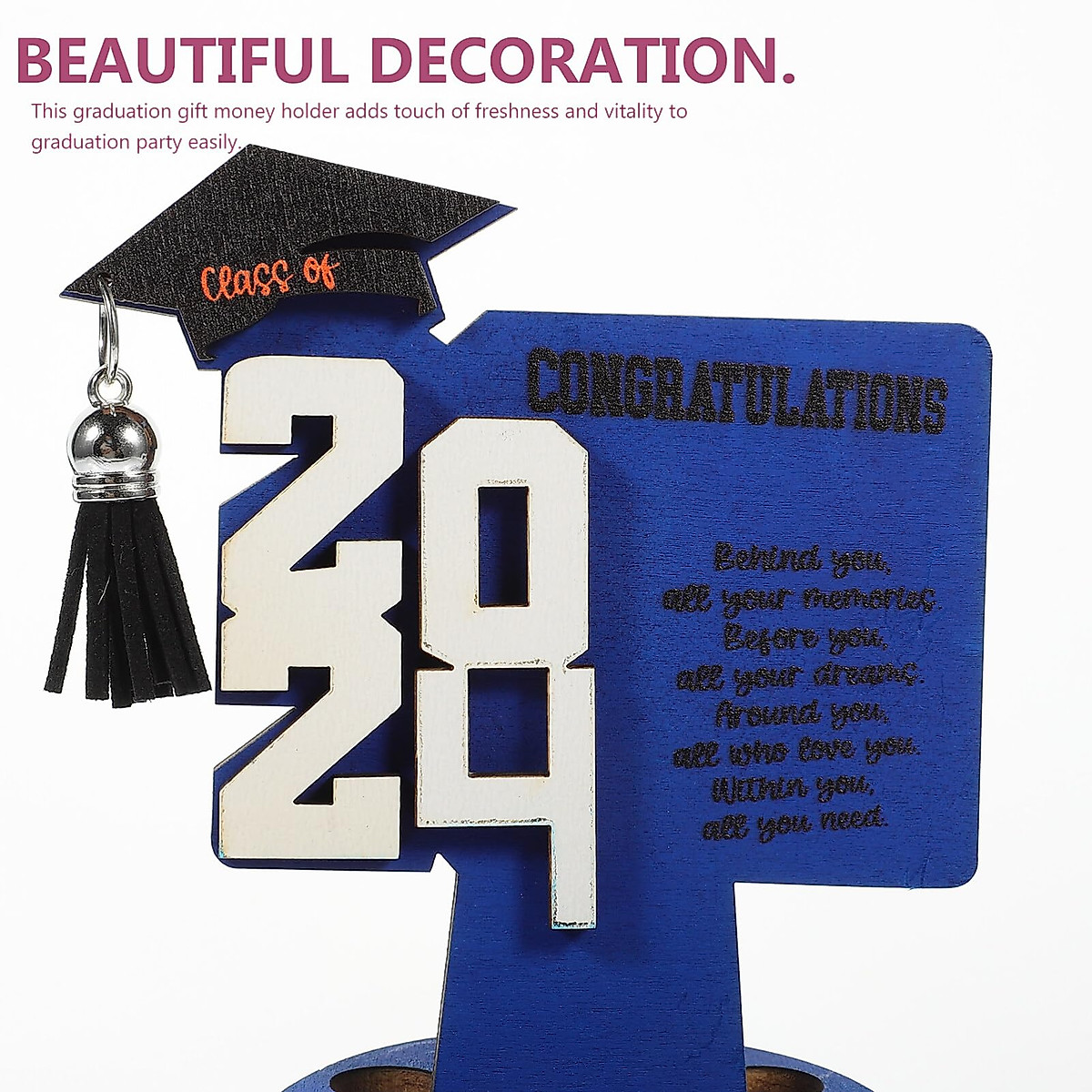 Luxshiny Graduation Party Wooden Money Holder Graduation Money Holder Graduation Decor Wooden Graduation Money Holder Money Holder Party Ornament Grad Ornament