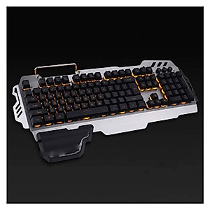 RGB Gaming Keyboard and Backlit Mouse and Het Combo USB Wired Backlit Keyboard LED Gaming Keyboard Mouse Set Het with Microphone for Laptop PC Computer Game and Work
