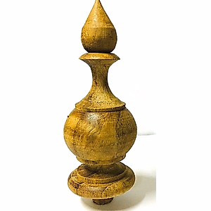 Sittikatechai 4” High 1 6/8” Dia. Teak Wooden Round Finial Replacement for Bed Post Clock Furniture Décor