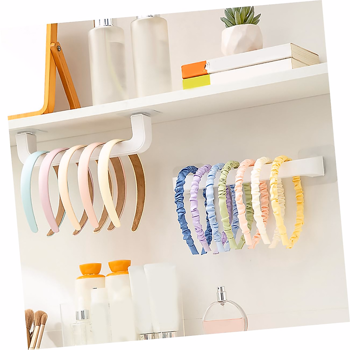 FUNOMOCYA 2pcs Hand Towel Bathroom Towel Bar Towel Holder for Bathroom Wall Towel Bars for Bathroom Wall Towel Bar Towel Hanger for Bathroom Single Shot Bath Towel White