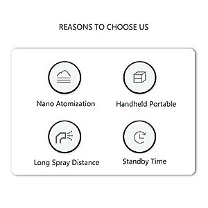 Julitech Portable Disinfectant Fogger Gun, Handheld Rechargeable Nano Sprayer Electric Sanitizer Spray Gun, for Outdoor Indoor Home Office, School or Garden,Blue