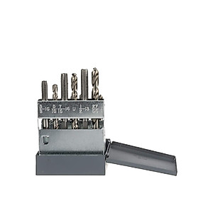 HHIP 1011-0018 18 Piece High Speed Steel Tap and Drill Combo Set