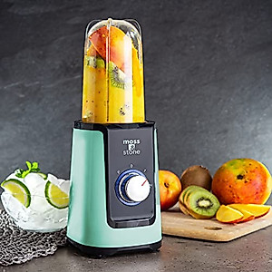 Moss & Stone 2 in 1 Personal Blender with Additional Blender Cups, Amazing Bullet Blenders For Making Smoothie, Mini Blender, Green & Black Juice Blender & Smoothie Maker